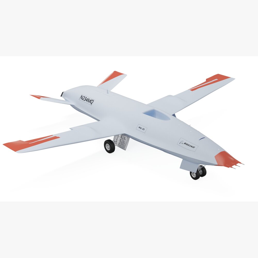 Boeing MQ25 Stingray Aerial Refueling Drone 3D model - Download UAV on ...