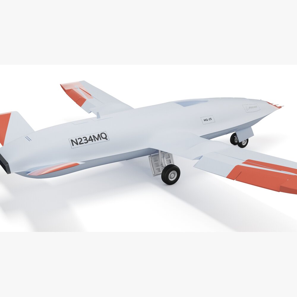 Boeing MQ25 Stingray Aerial Refueling Drone 3D model - Download UAV on ...