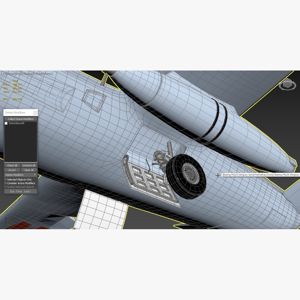 Boeing MQ25 Stingray Aerial Refueling Drone 3D model - Download UAV on ...