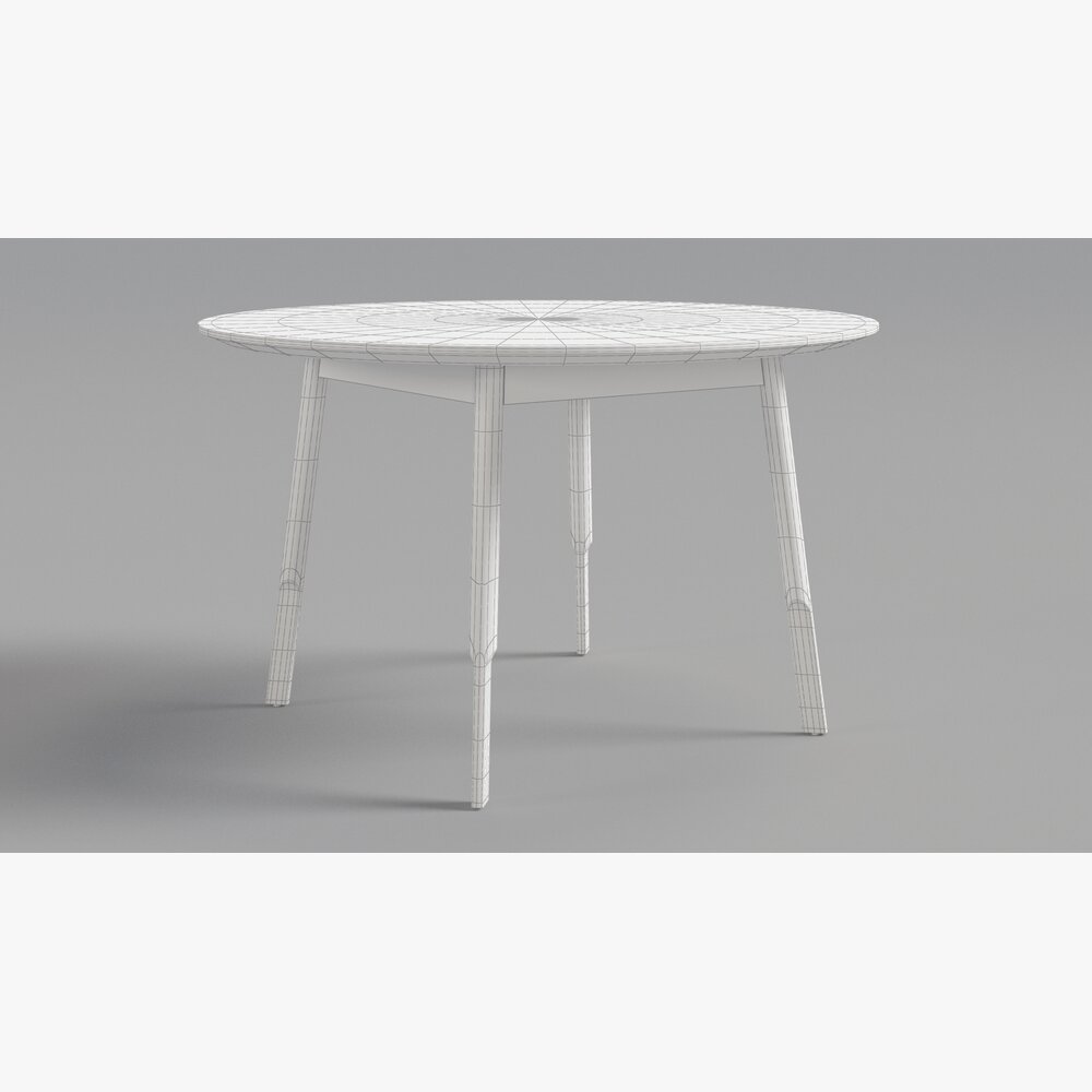 Bracket Dining Table Round 3D model - Download Table on 3DModels.org