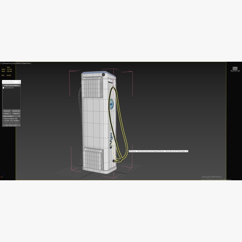 BTCPower – 50 kW Slim Line DC Fast EV Charger 3D model - Download ...