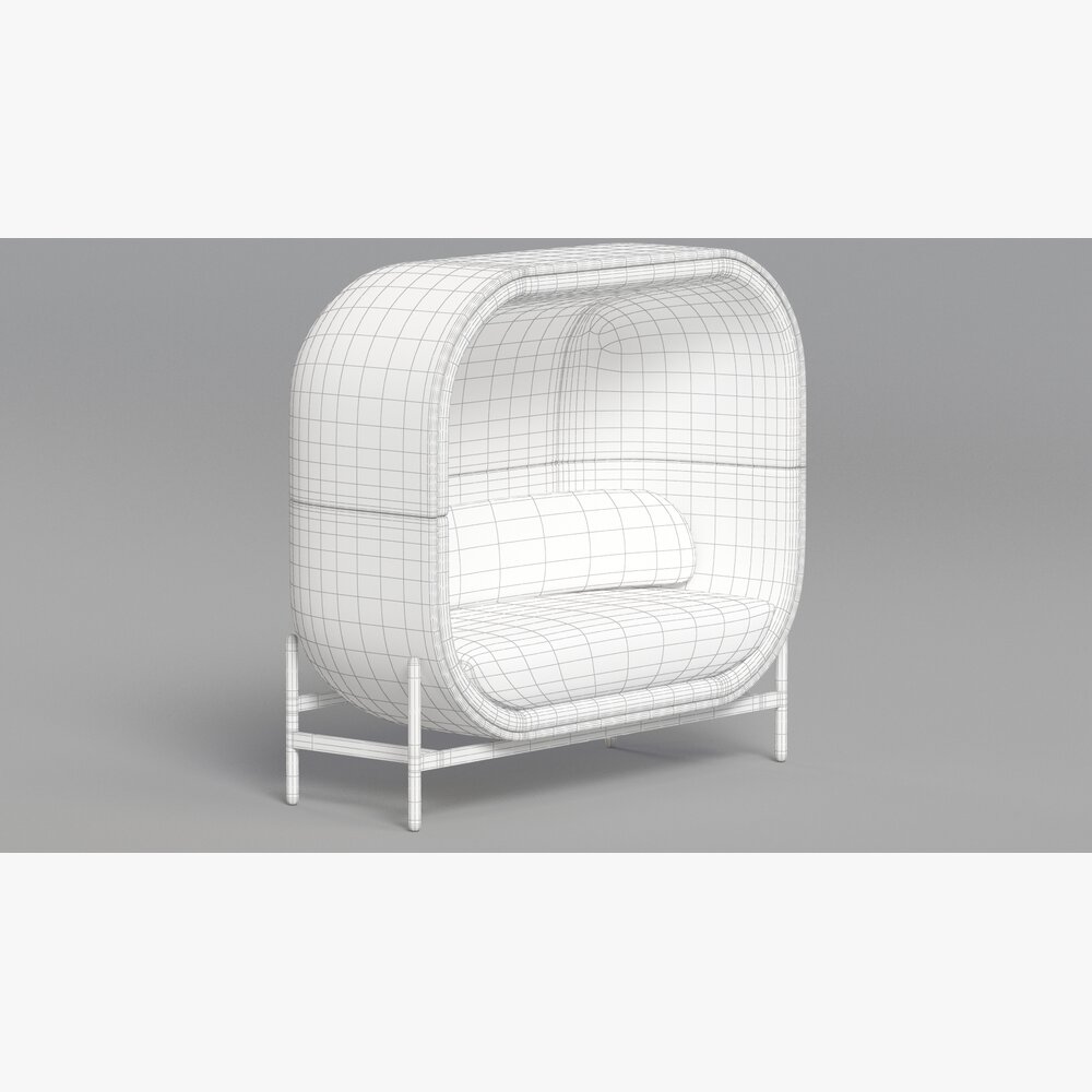 Capsule Sofa 3D model - Download Sofa on 3DModels.org