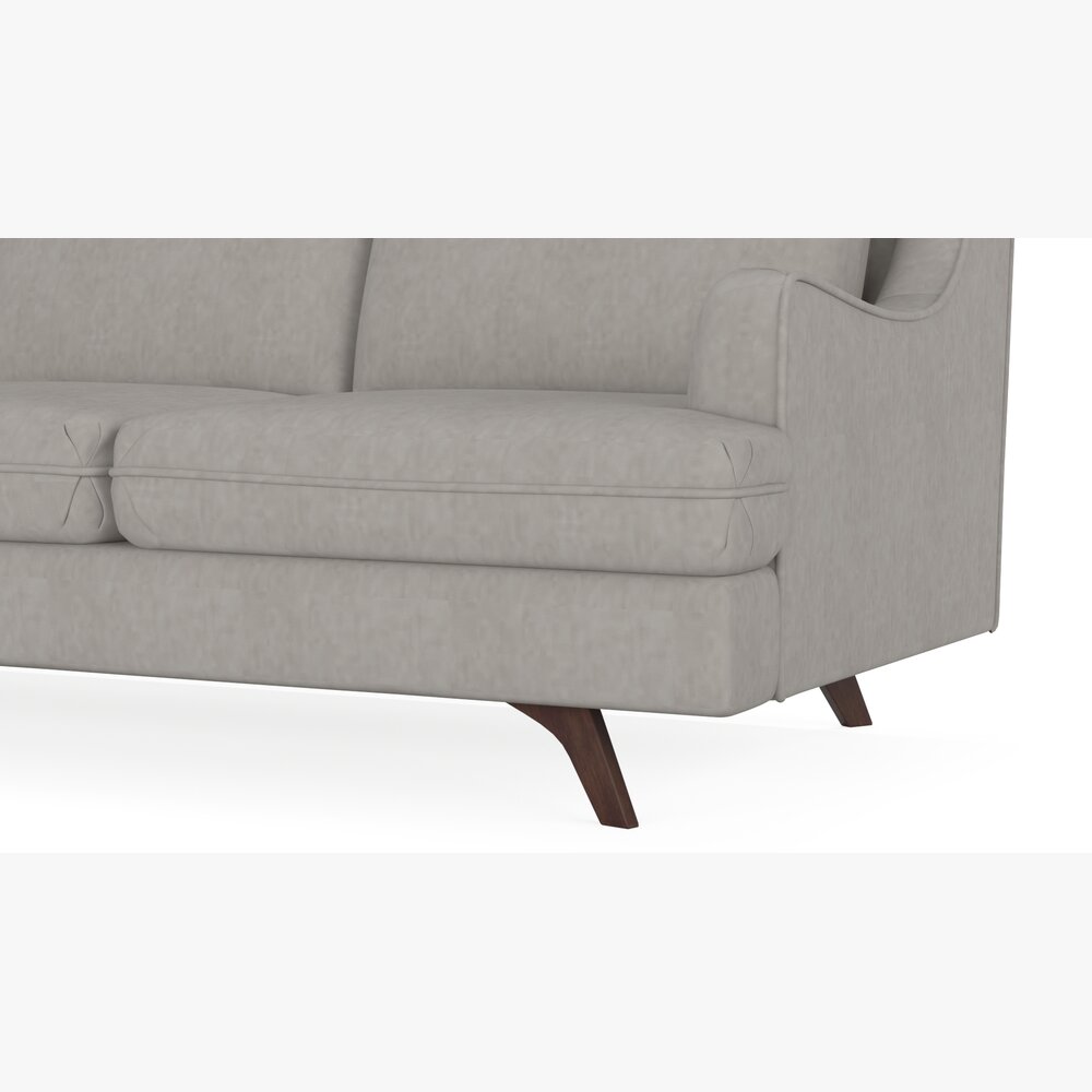 Casper 3-Seater Sofa Light Grey 3D model - Download Sofa on 3DModels.org