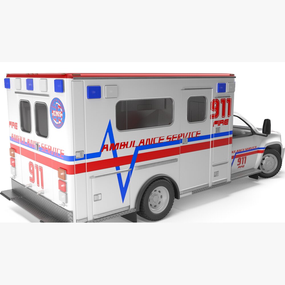 Emergency Ambulance Vehicle 3D model - Download Truck on 3DModels.org