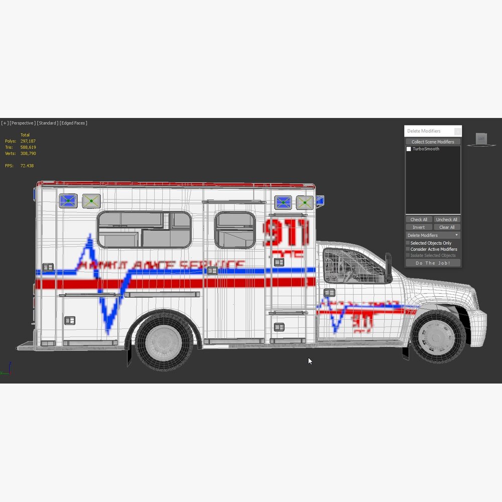 Emergency Ambulance Vehicle 3D model - Download Truck on 3DModels.org