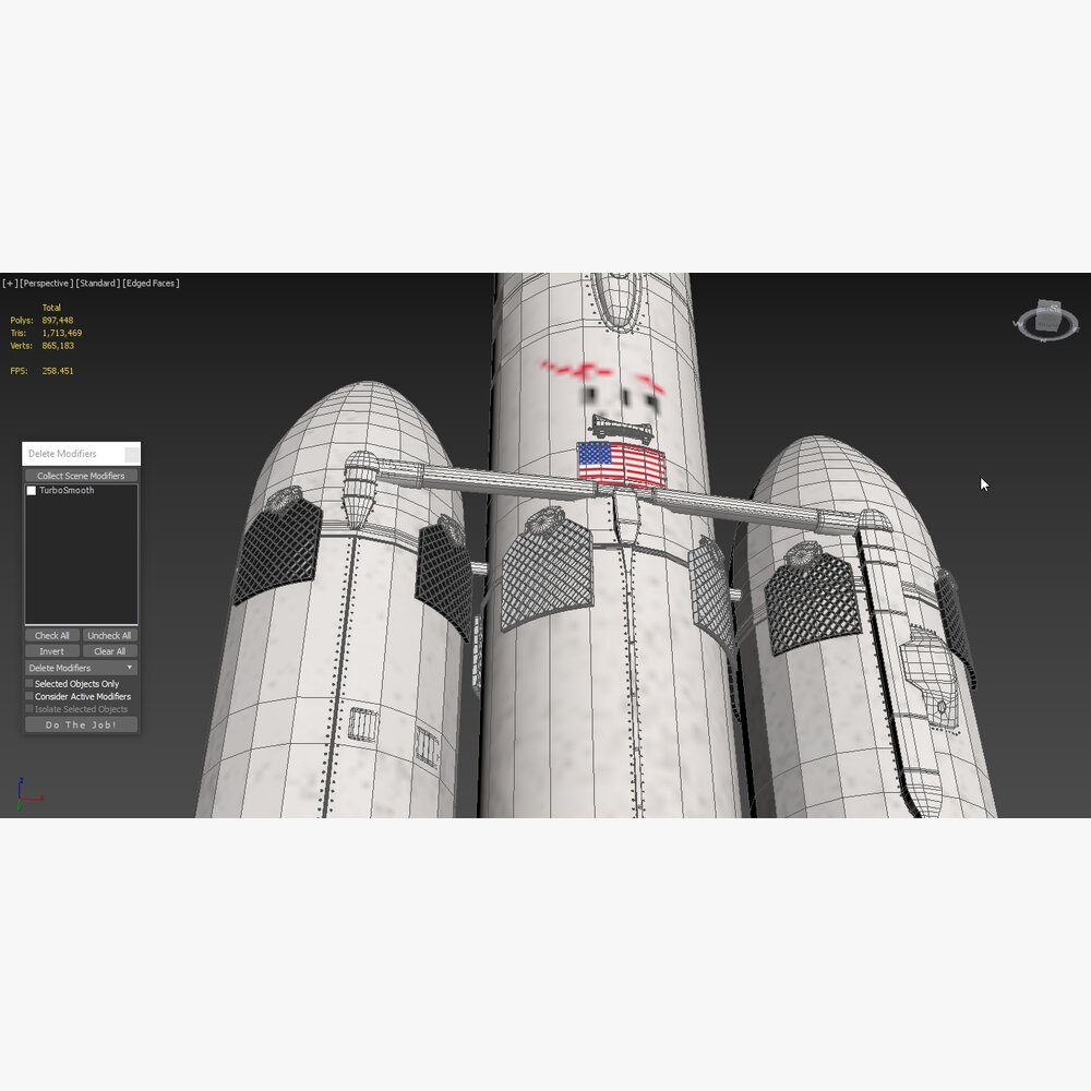 Cohete Falcon Heavy de SpaceX Modelo 3D - Descargar Cohete espacial ...