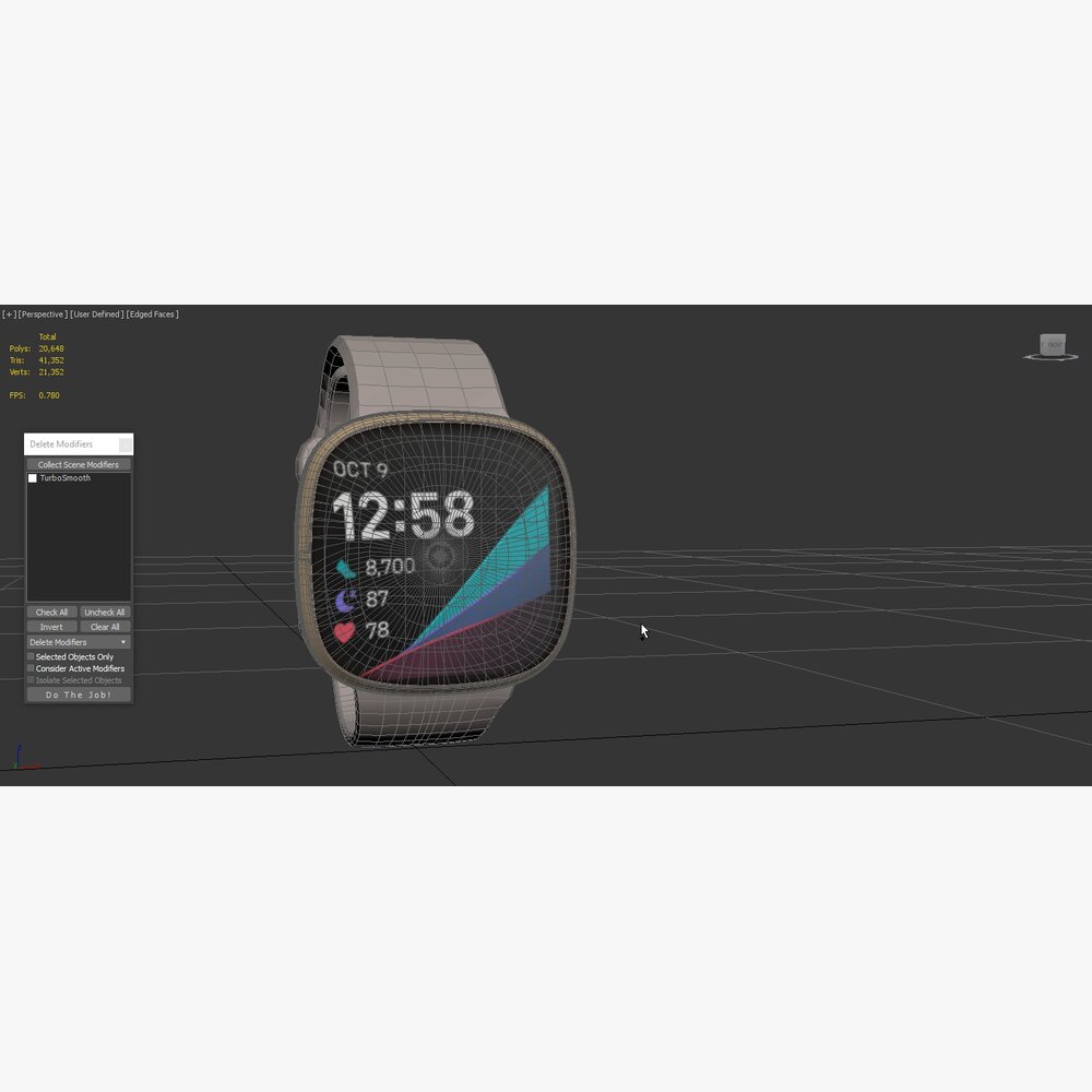 Fitbit Sense Advanced Smartwatch 3D model - Download Smart watch on ...