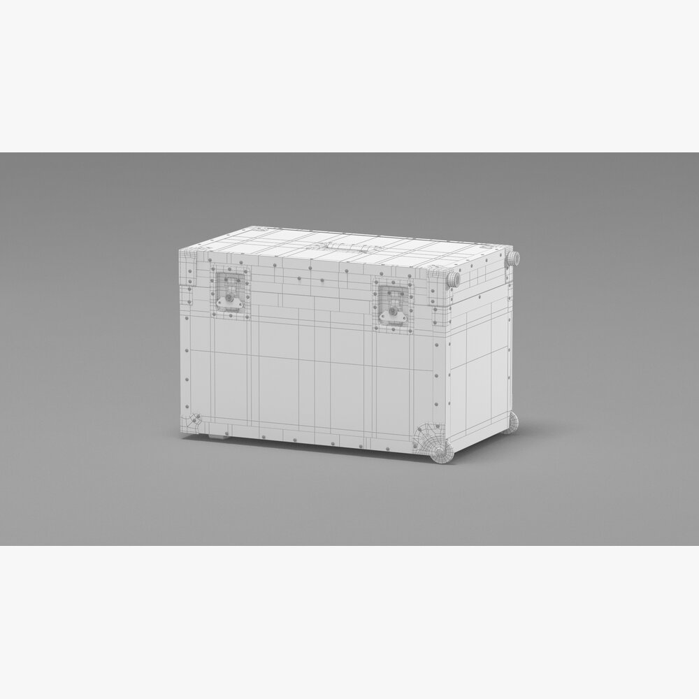 Large Navy Blue Flight Case with Metal Hardware 3D model - Download ...