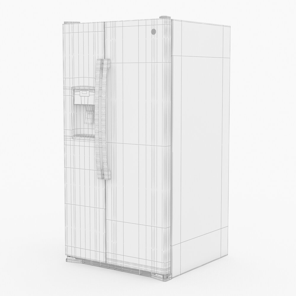 GE Side by Side Refrigerator GSS25GYPFS 3D model - Download Home ...