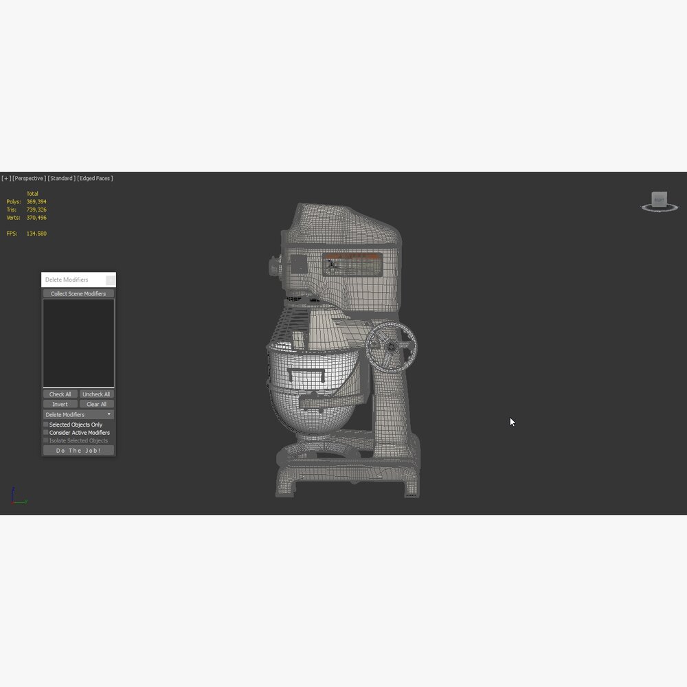 Globe SP60 Planetary Floor Mixer 3D model - Download Appliances on ...