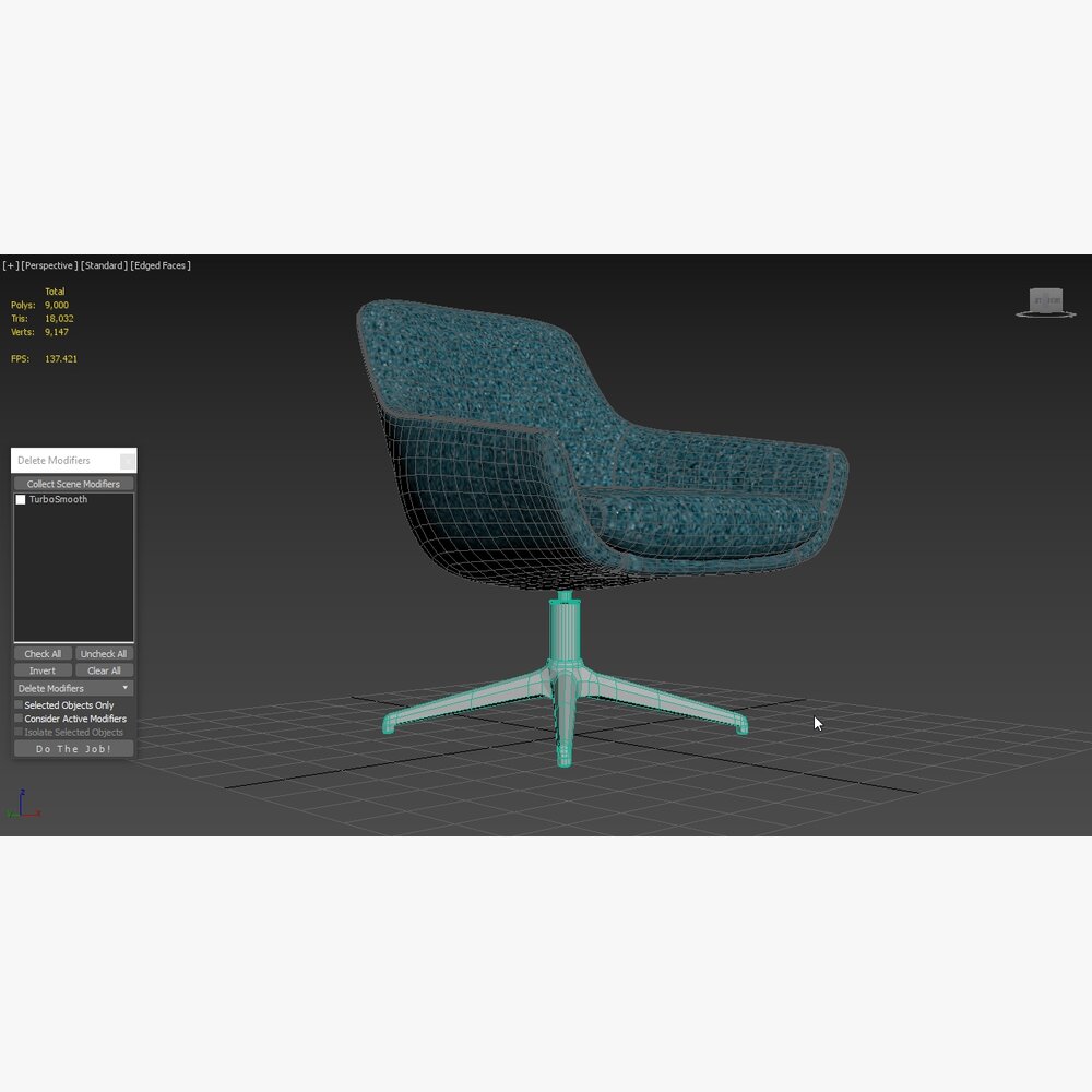 Sillón Lounge Gobi Con Tapizado Turquesa Modelo 3D - Descargar Sillón ...