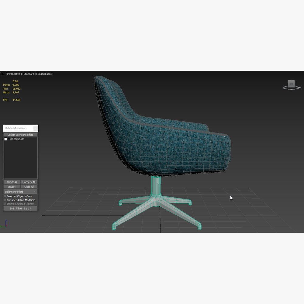 Sillón Lounge Gobi Con Tapizado Turquesa Modelo 3D - Descargar Sillón ...