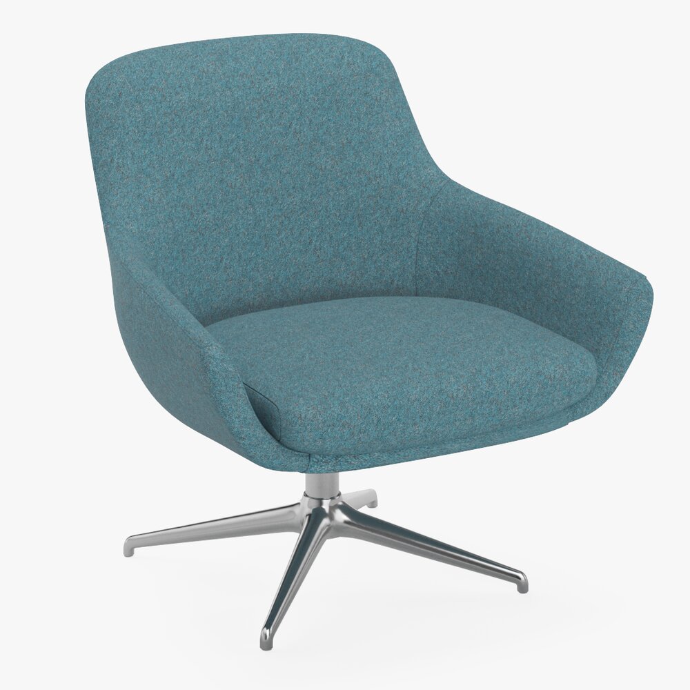 Sillón Lounge Gobi Con Tapizado Turquesa Modelo 3D - Descargar Sillón ...