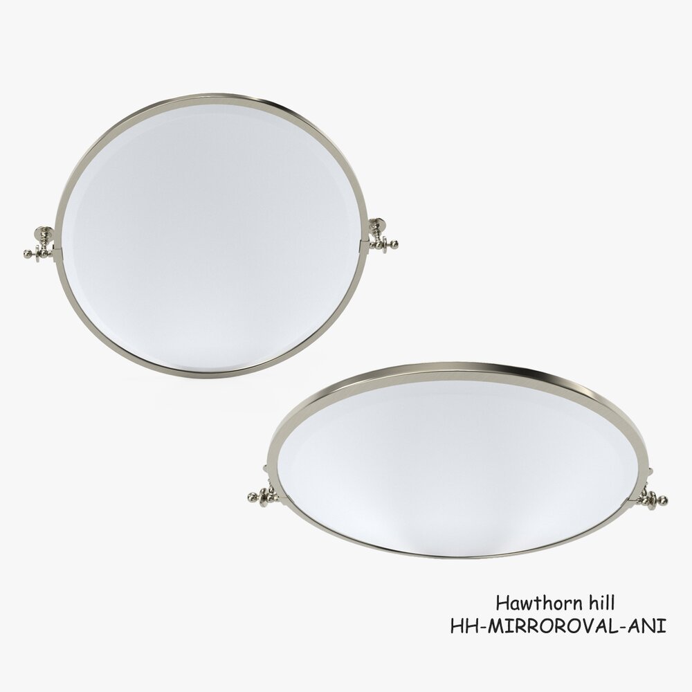 Hawthorn Hill Oval Mirror HH-Mirroroval-A 3D model - Download Mirror on ...