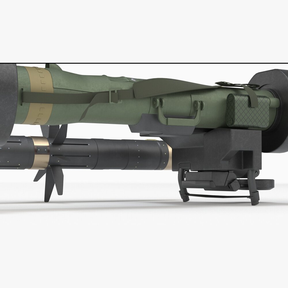 标枪 FGM-148 反坦克导弹及发射器 3D模型 - 下载 火箭弹发射器 开启 3DModels.org