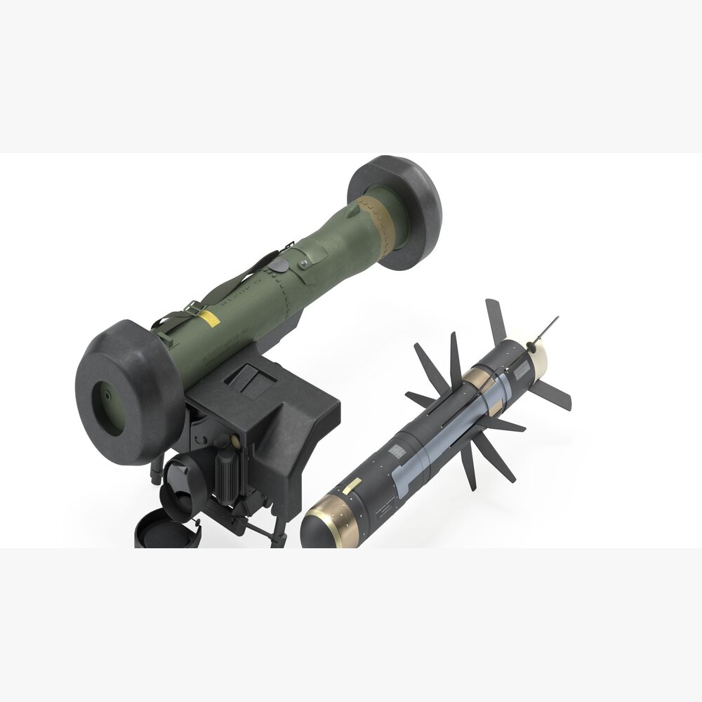 标枪 FGM-148 反坦克导弹及发射器 3D模型 - 下载 火箭弹发射器 开启 3DModels.org