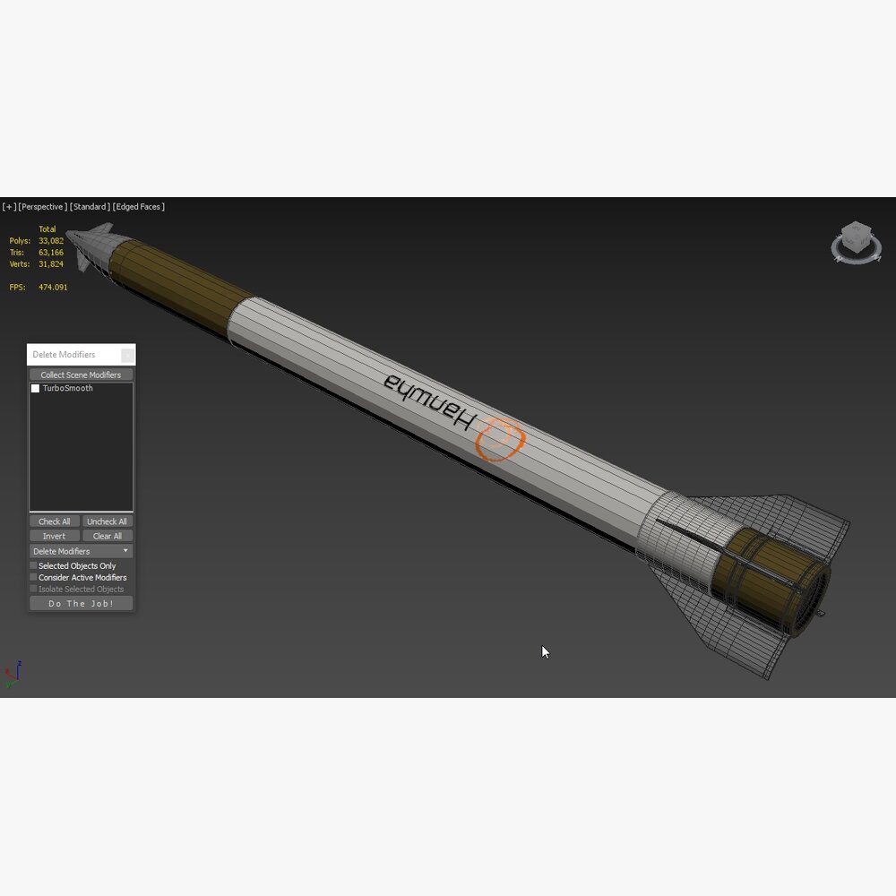 K239 Chunmoo Missile 3D model - Download Cruise missiles on 3DModels.org