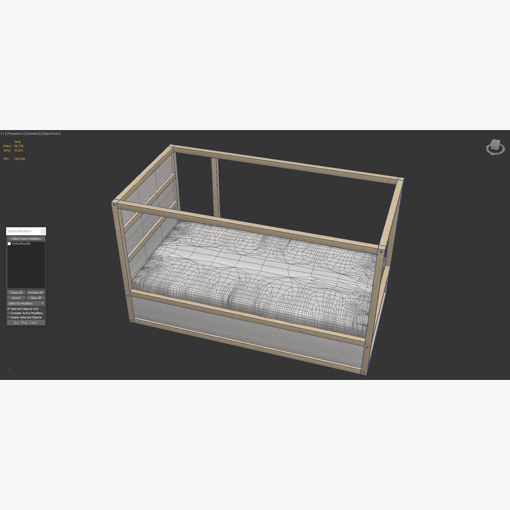 Kura Reversible Low Bed 3D model - Download Bed on 3DModels.org