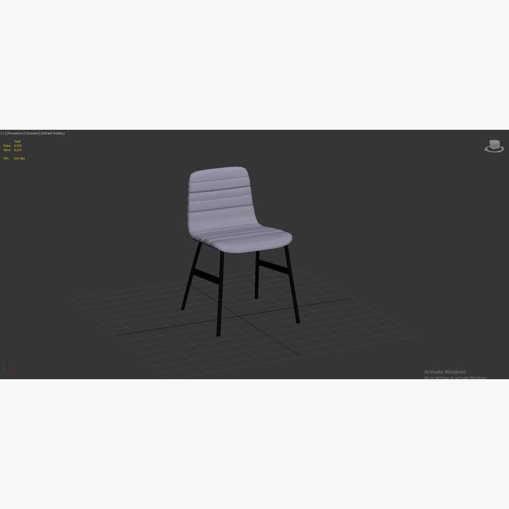 Lecture Chair Upholstered 3D model - Download Chair on 3DModels.org