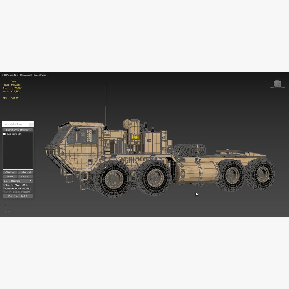 M983 HEMTT 爱国者牵引卡车 3D模型 - 下载 军队卡车 开启 3DModels.org