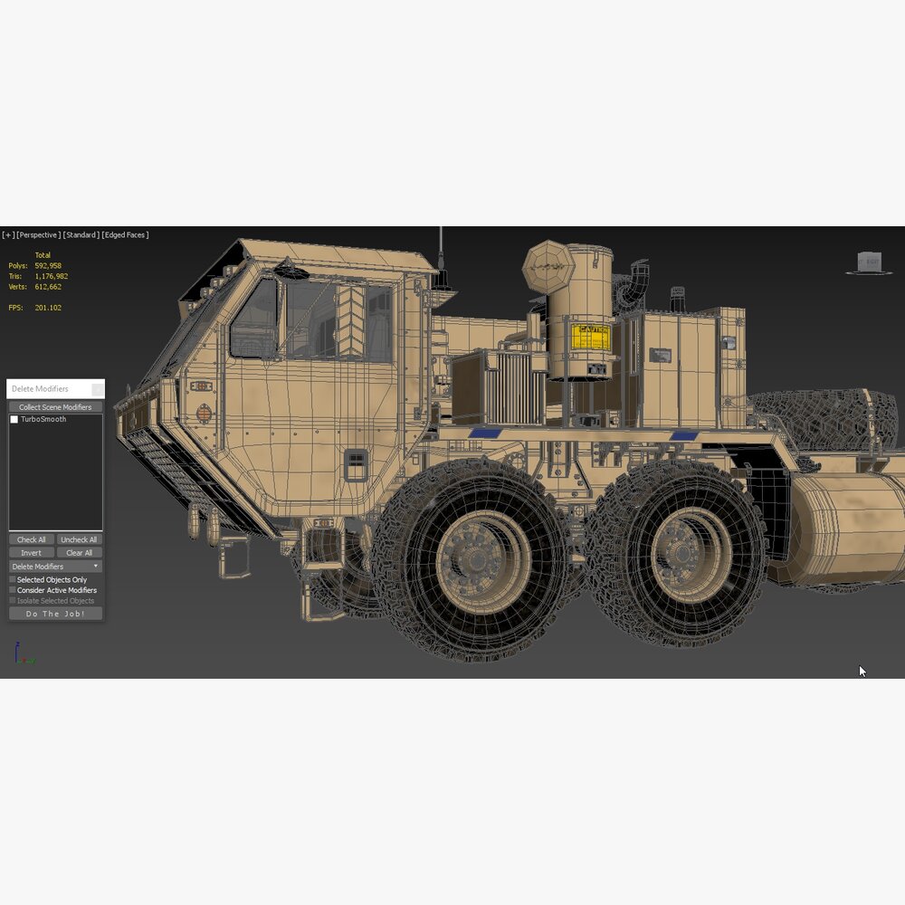 M983 HEMTT 爱国者牵引卡车 3D模型 - 下载 军队卡车 开启 3DModels.org