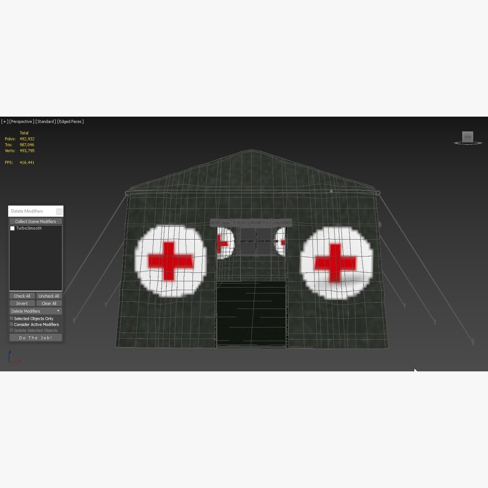 Military Medical Tent 3D model - Download Medical Equipment on 3DModels.org