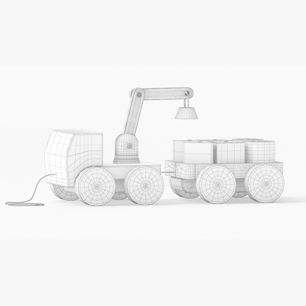 MULA Crane With Blocks 3D model - Download Toys on 3DModels.org