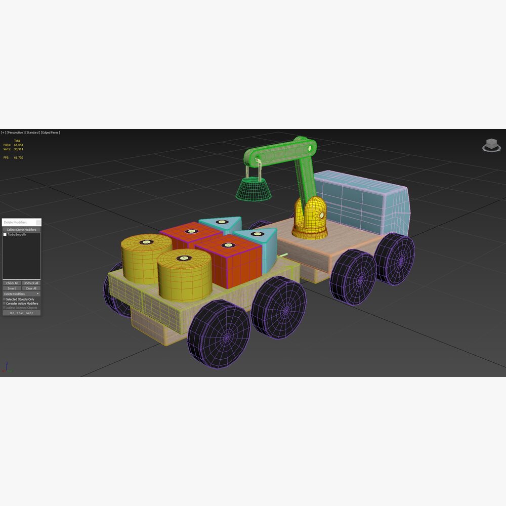 MULA Crane With Blocks 3D model - Download Toys on 3DModels.org
