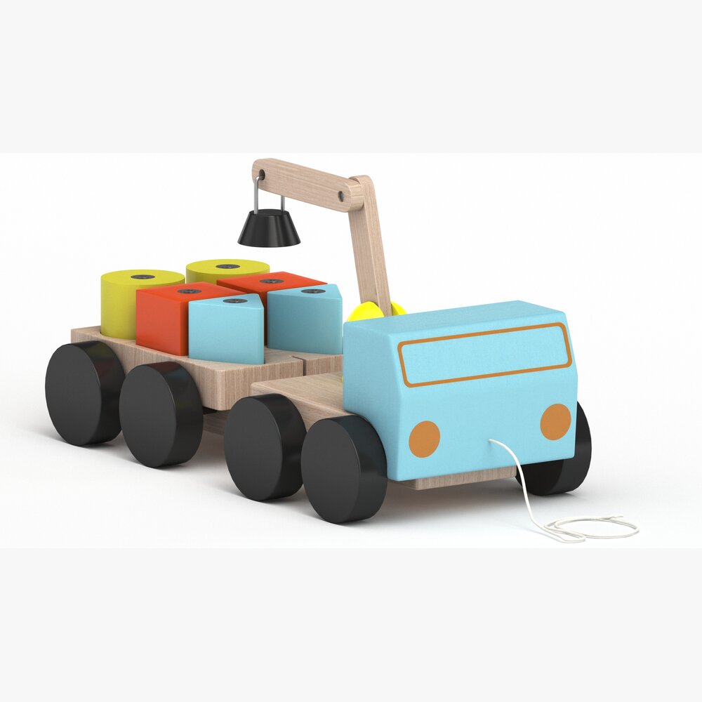 MULA Crane With Blocks 3D model - Download Toys on 3DModels.org