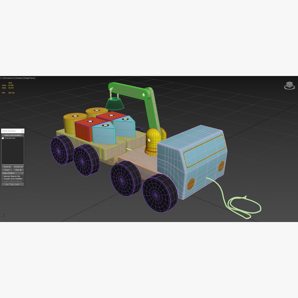 MULA Crane With Blocks 3D model - Download Toys on 3DModels.org