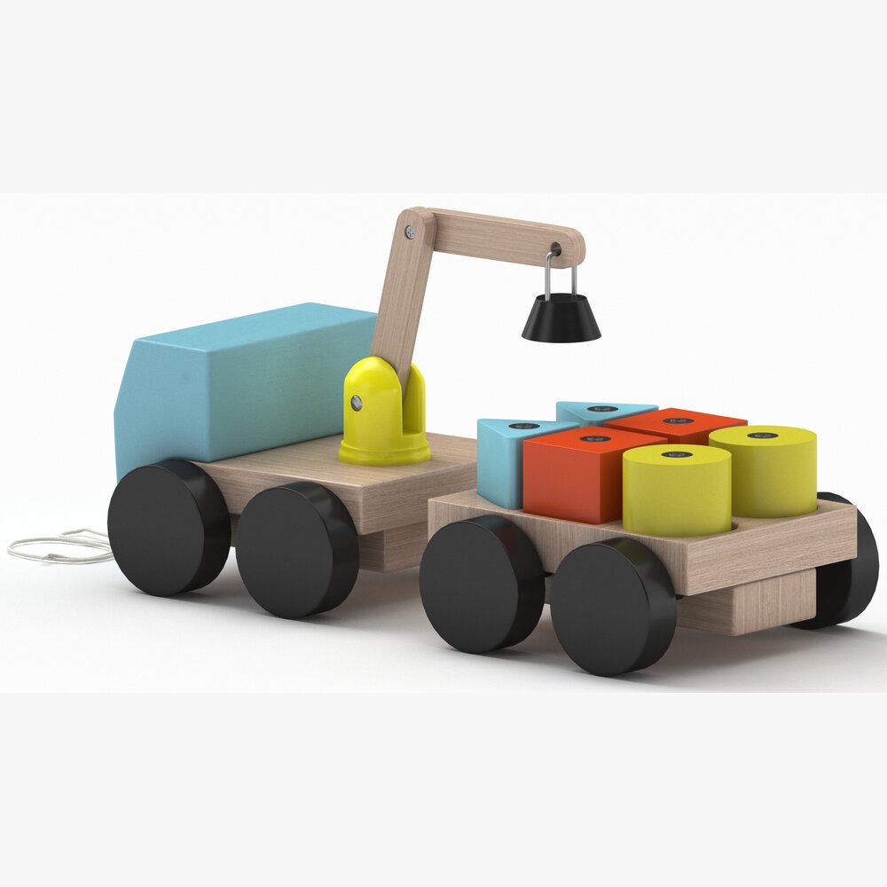 MULA Crane With Blocks 3D model - Download Toys on 3DModels.org