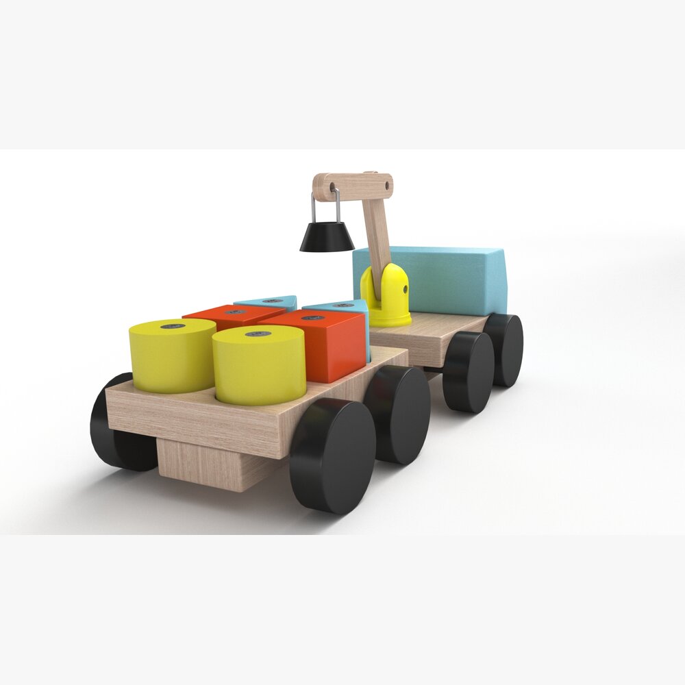 MULA Crane With Blocks 3D model - Download Toys on 3DModels.org