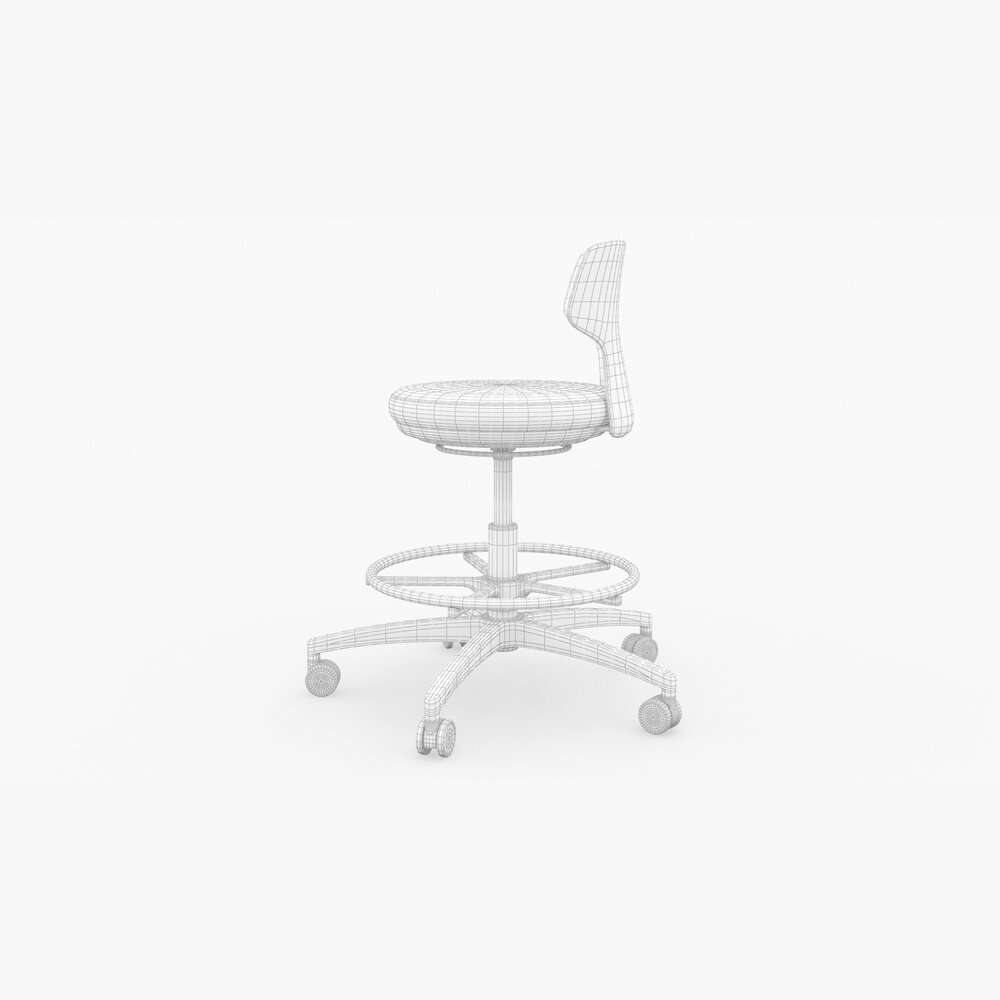 OFS Stary Lab Physician Stool Chair 3D model - Download Armchair on ...
