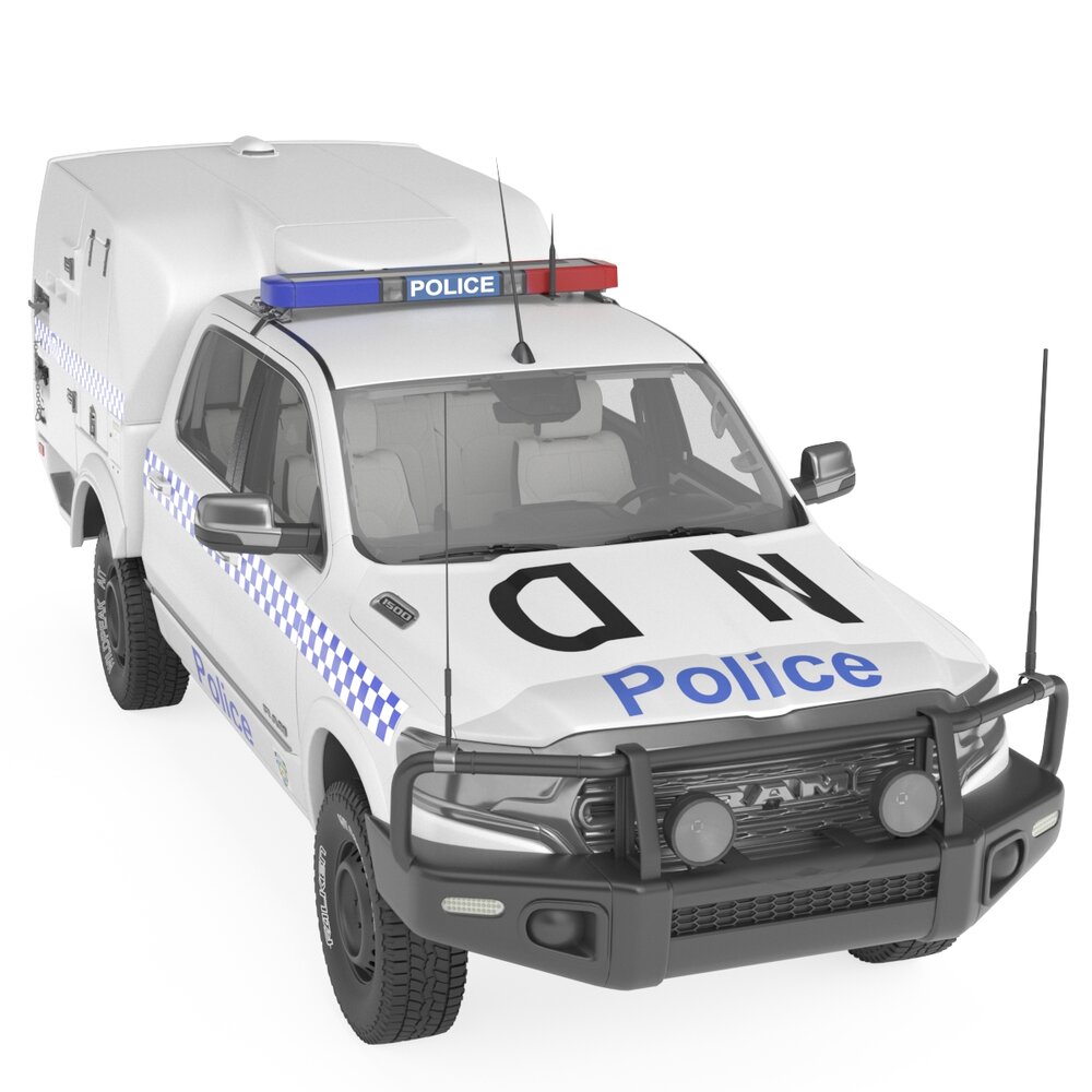 Furgón Policial Dodge RAM 1500 Modelo 3D - Descargar Pickup activado ...