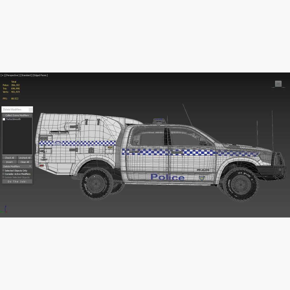 Police Paddy Wagon Dodge RAM 1500 With Interior 3D model - Download ...