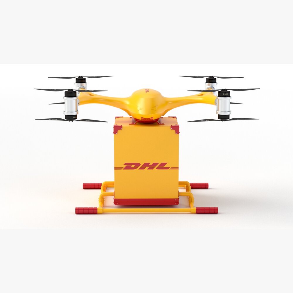 Dron Cuadricóptero DHL Modelo 3D - Descargar Drones con cámara activado ...