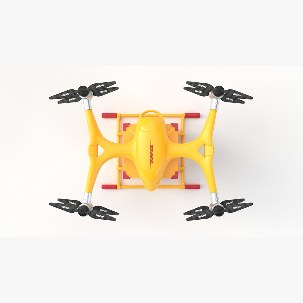 Dron Cuadricóptero DHL Modelo 3D - Descargar Drones con cámara activado ...