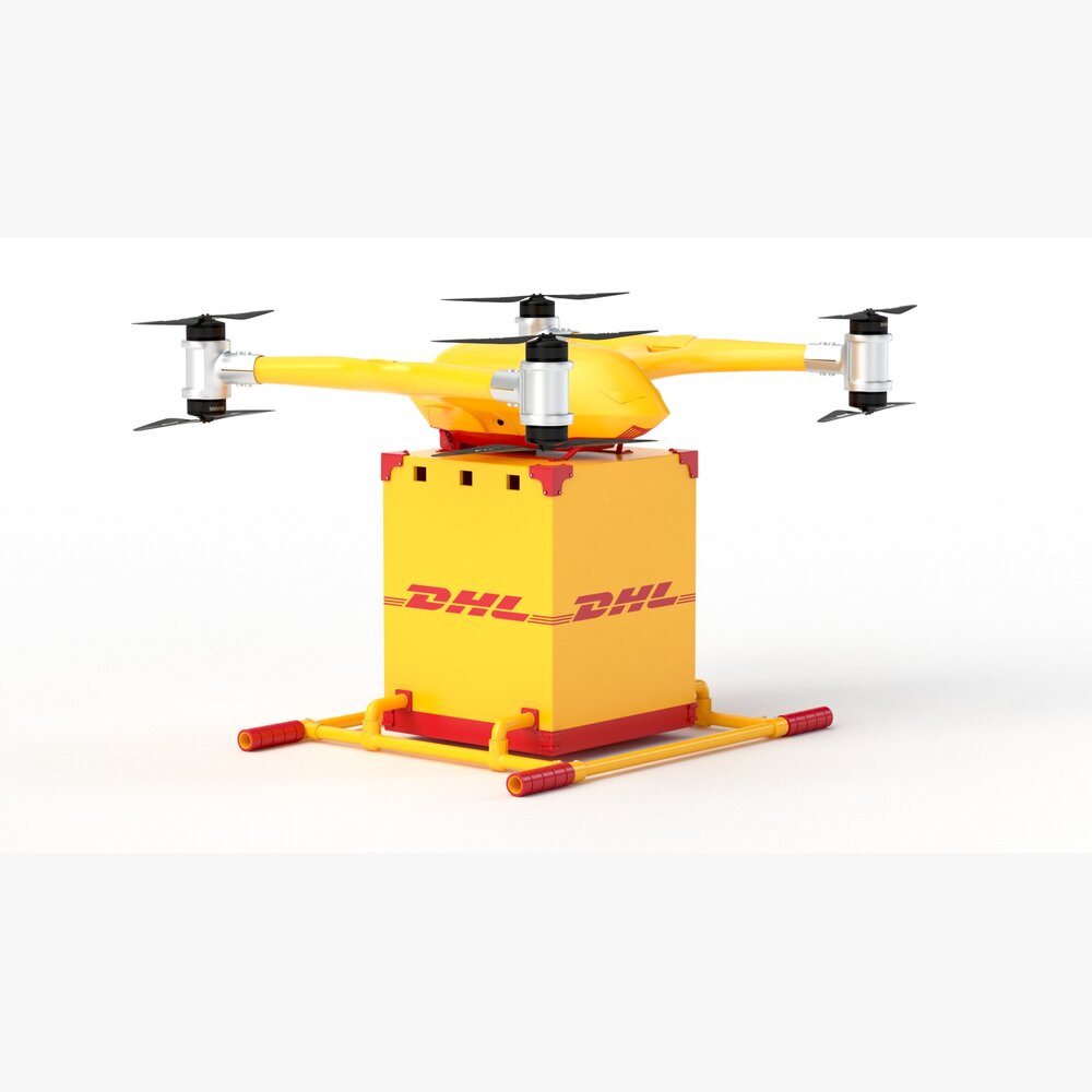 Quadcopter DHL Drone 3D模型 - 下载 Camera Drones on 3DModels.org