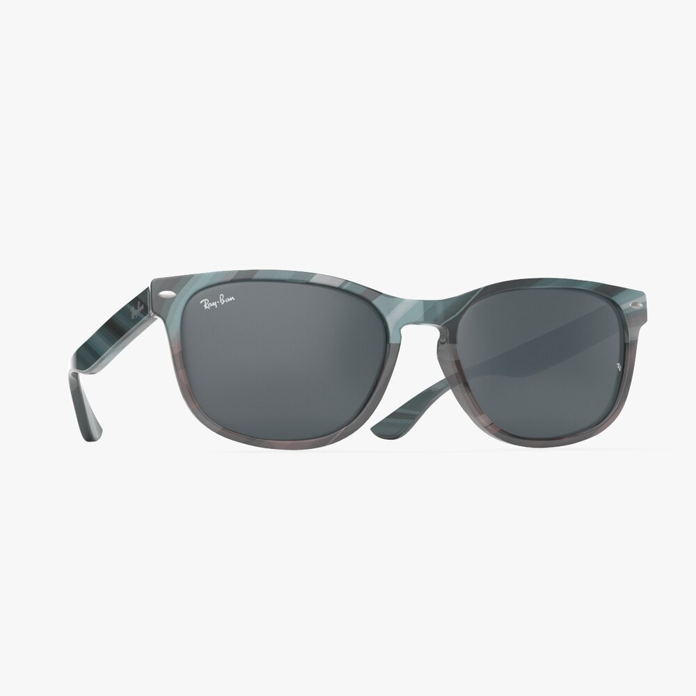 Ray Ban RB2184 Non-Polarized Striped Blue Grey 3D model - Download ...