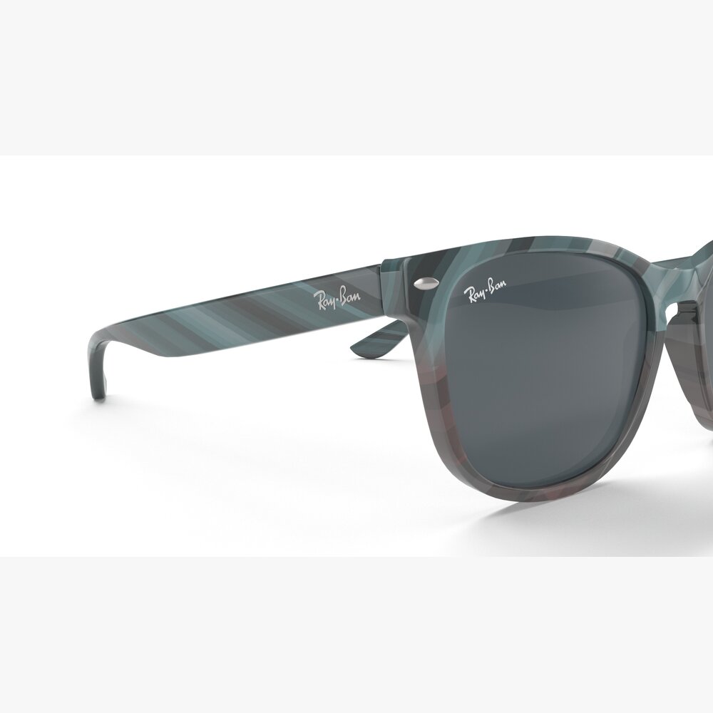 Ray Ban RB2184 Non-Polarized Striped Blue Grey 3D model - Download ...