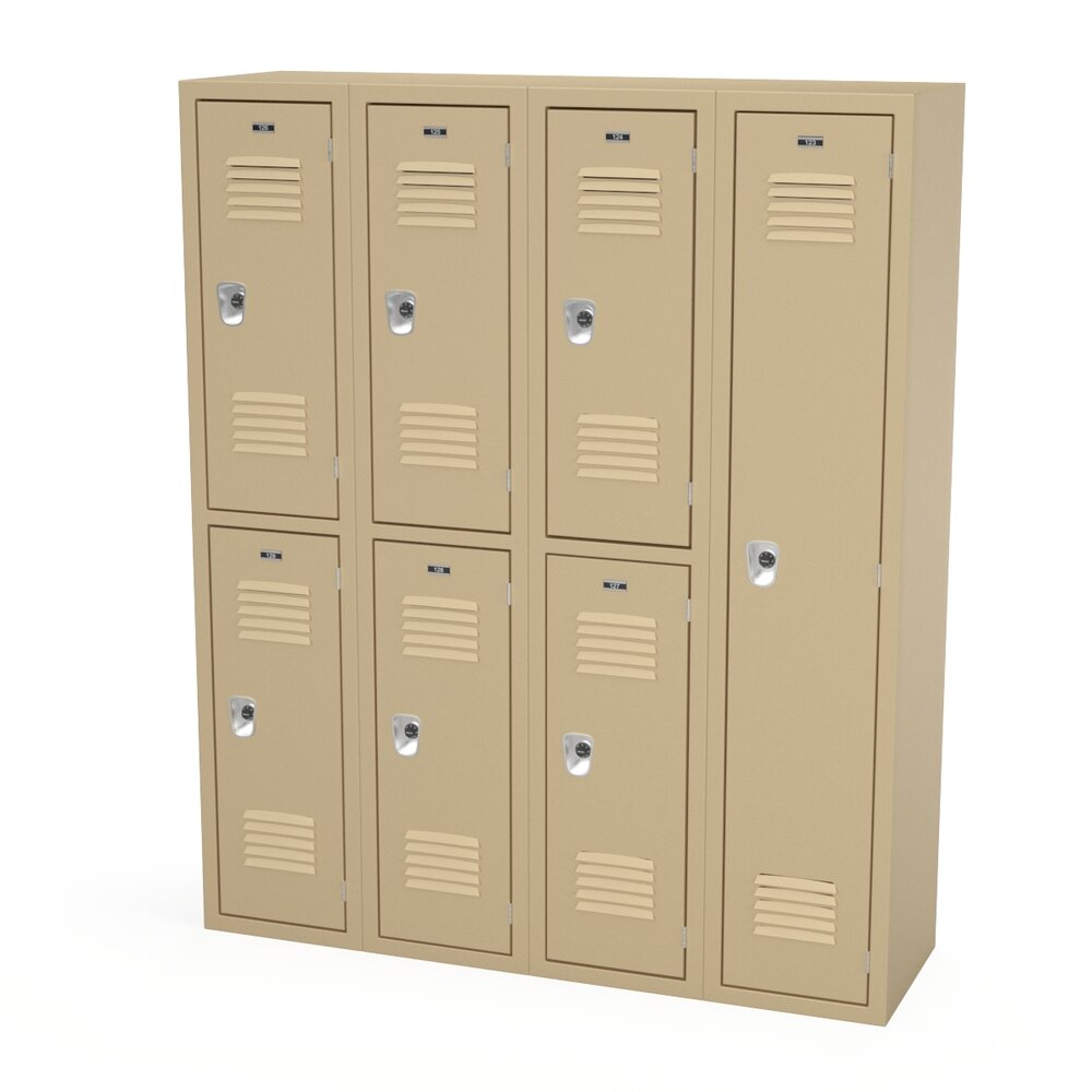School College Gym Military Locker 3D model - Download Work Space on ...