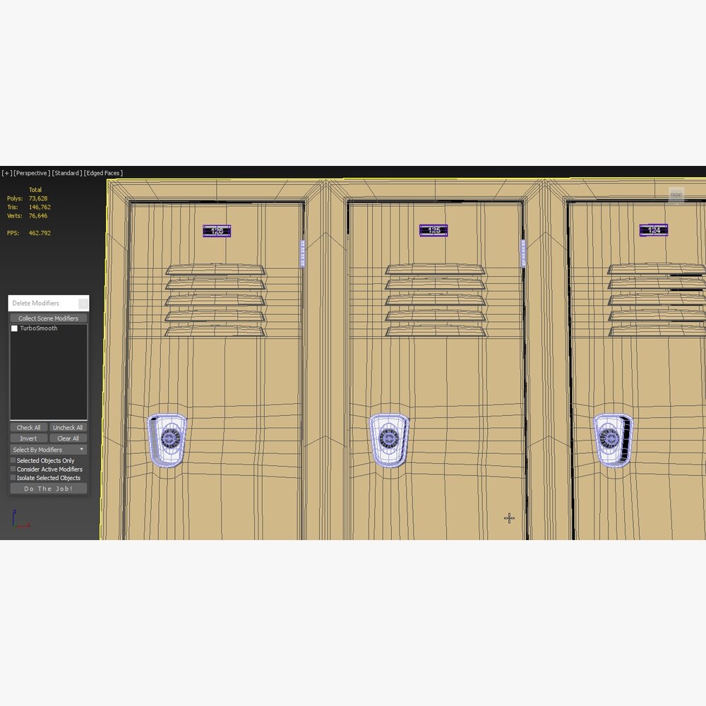 School College Gym Military Locker 3D model - Download Work Space on ...