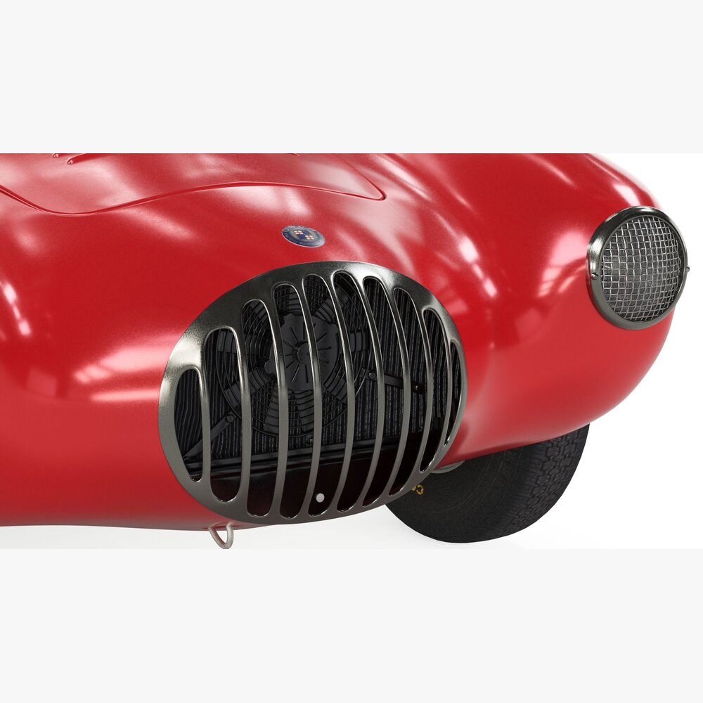 Osca Car Red 3D model - Download Sports car on 3DModels.org