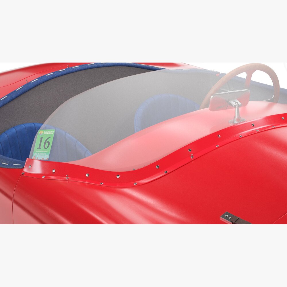 Osca Car Red 3D model - Download Sports car on 3DModels.org