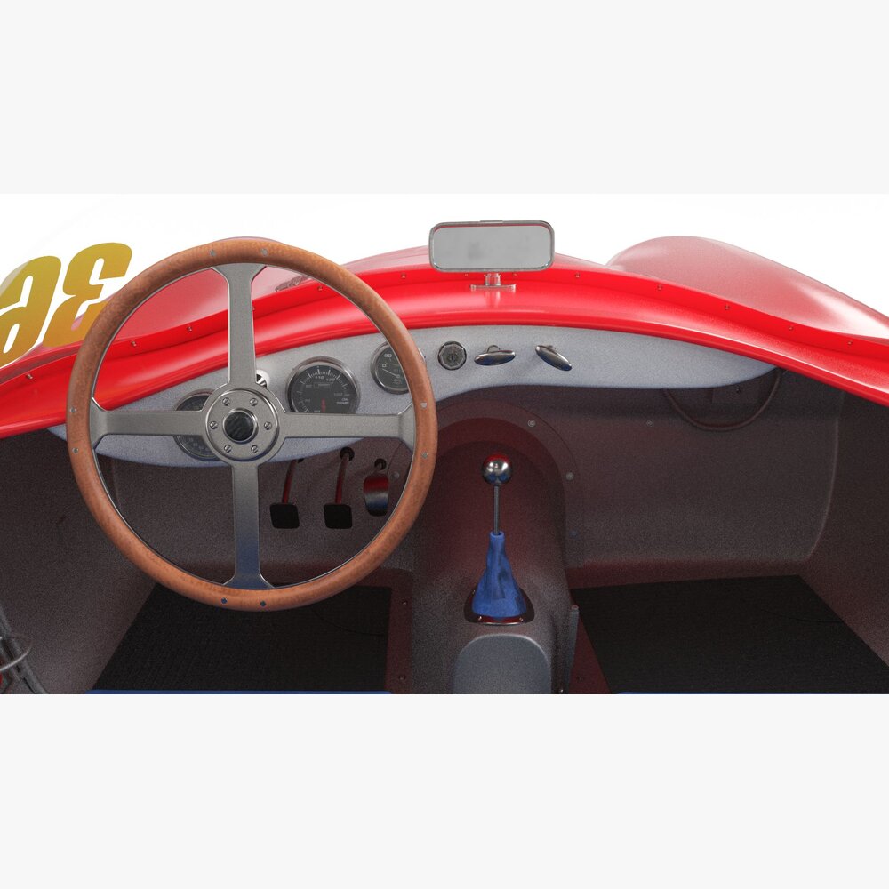 Osca Car Red 3D model - Download Sports car on 3DModels.org