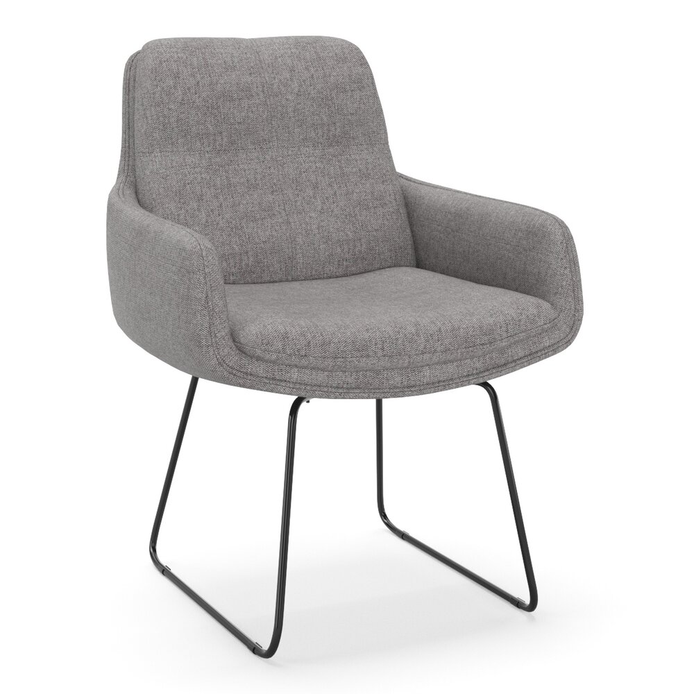 Paula 85202 Upholstered Arm Chair 3D model - Download Chair on 3DModels.org
