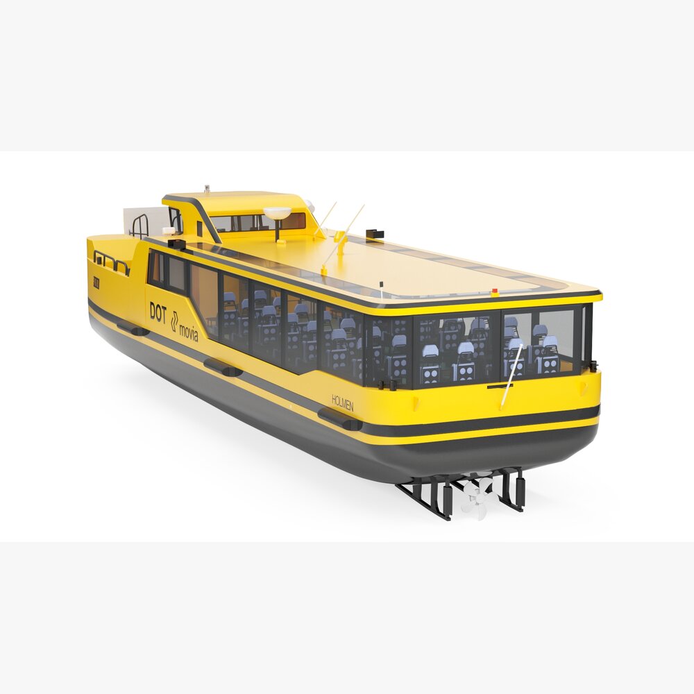 Water Bus 3D 모델 - 다운로드 모터보트 on 3DModels.org