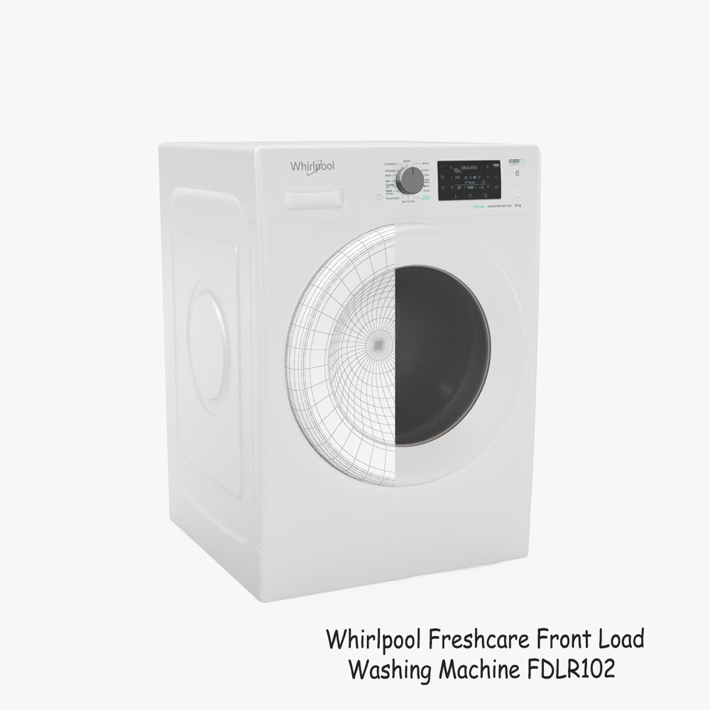 Whirlpool Freshcare Front Load Washing Machine FDLR102 3D model ...