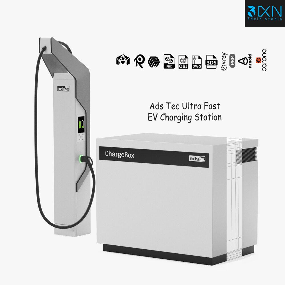 Ads Tec Ultra Fast EV Charging Station 3D model - Download Vehicle ...