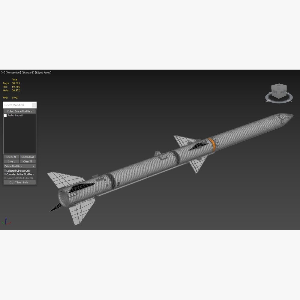 Missile AIM-120 Beyond Visual Range Missile (BVRAAM) 3D model ...